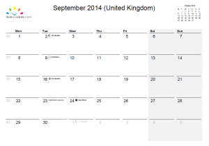September 2014 Calendar and What’s On Guide | North Luffenham